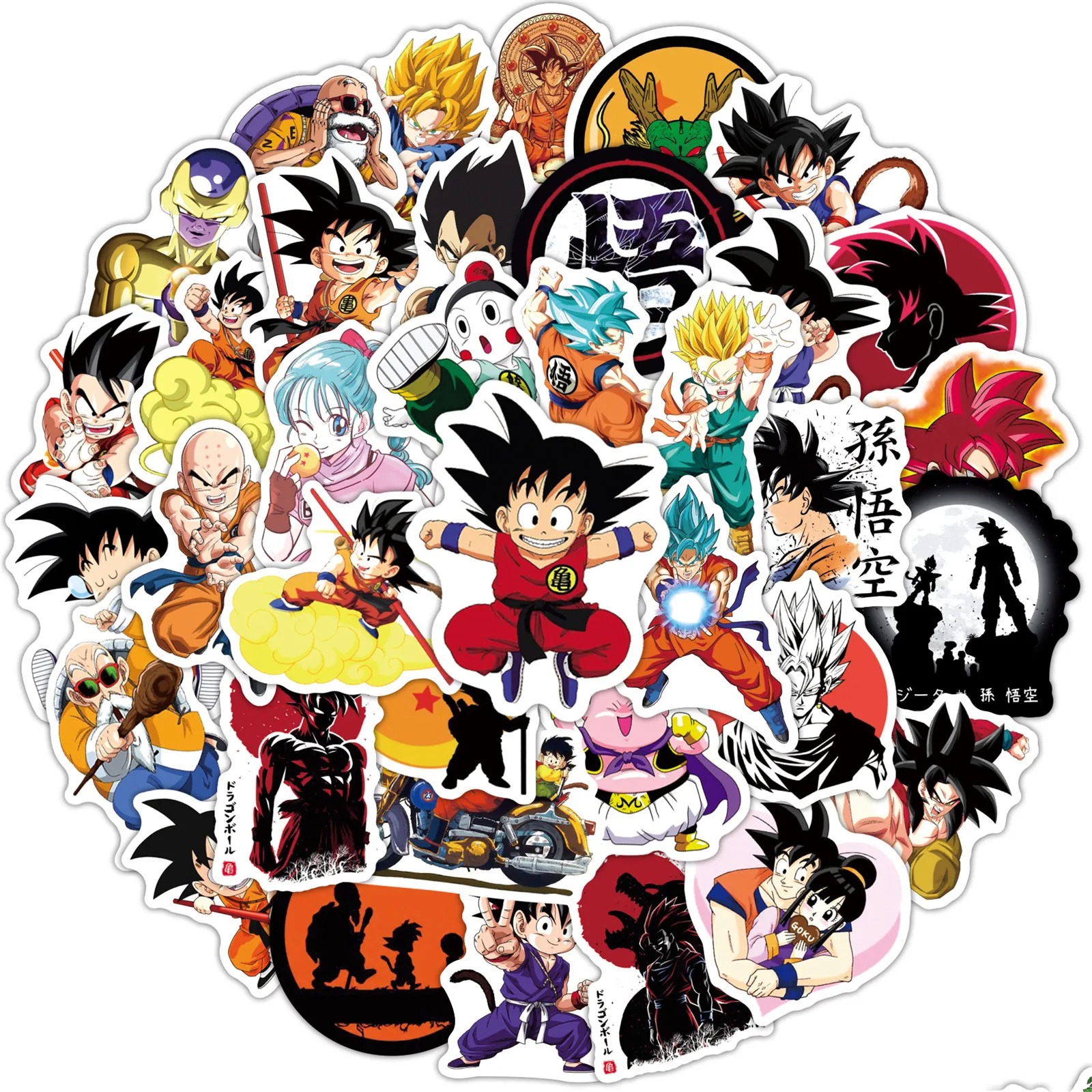 Lot de 100 Stickers Dragon Ball Z • Boutique Dragon Ball